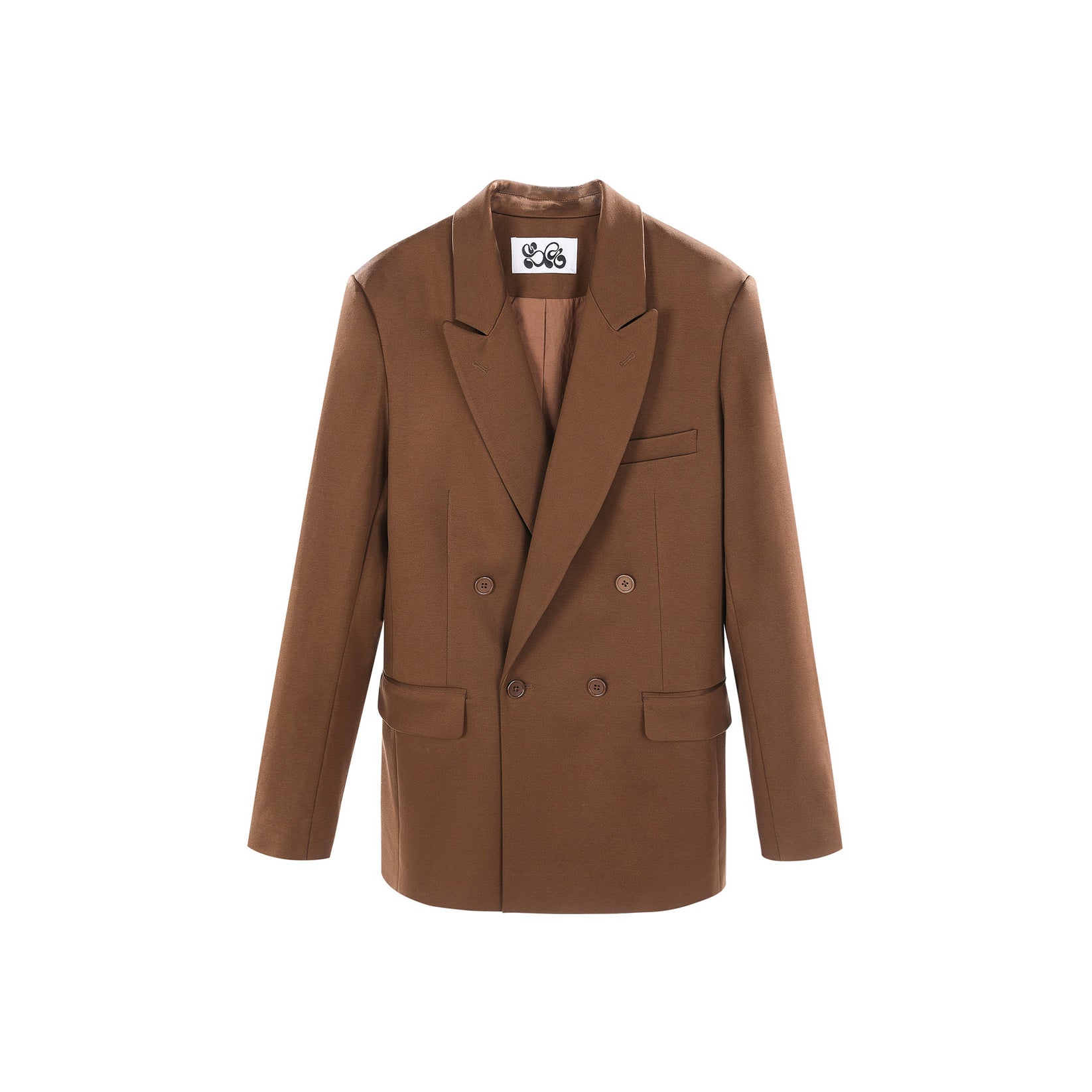 BROWN PONTE SUIT JACKET – Sixa Rev
